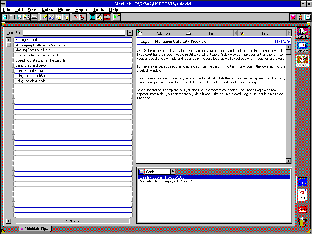Windows Archive Project Sidekick 20 By Borland Software For 0250